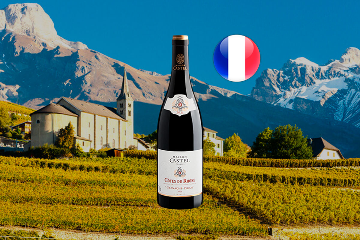 Maison Castel Côtes du Rhône AOC Grenache-Syrah 2021 - Vinho tinto ...