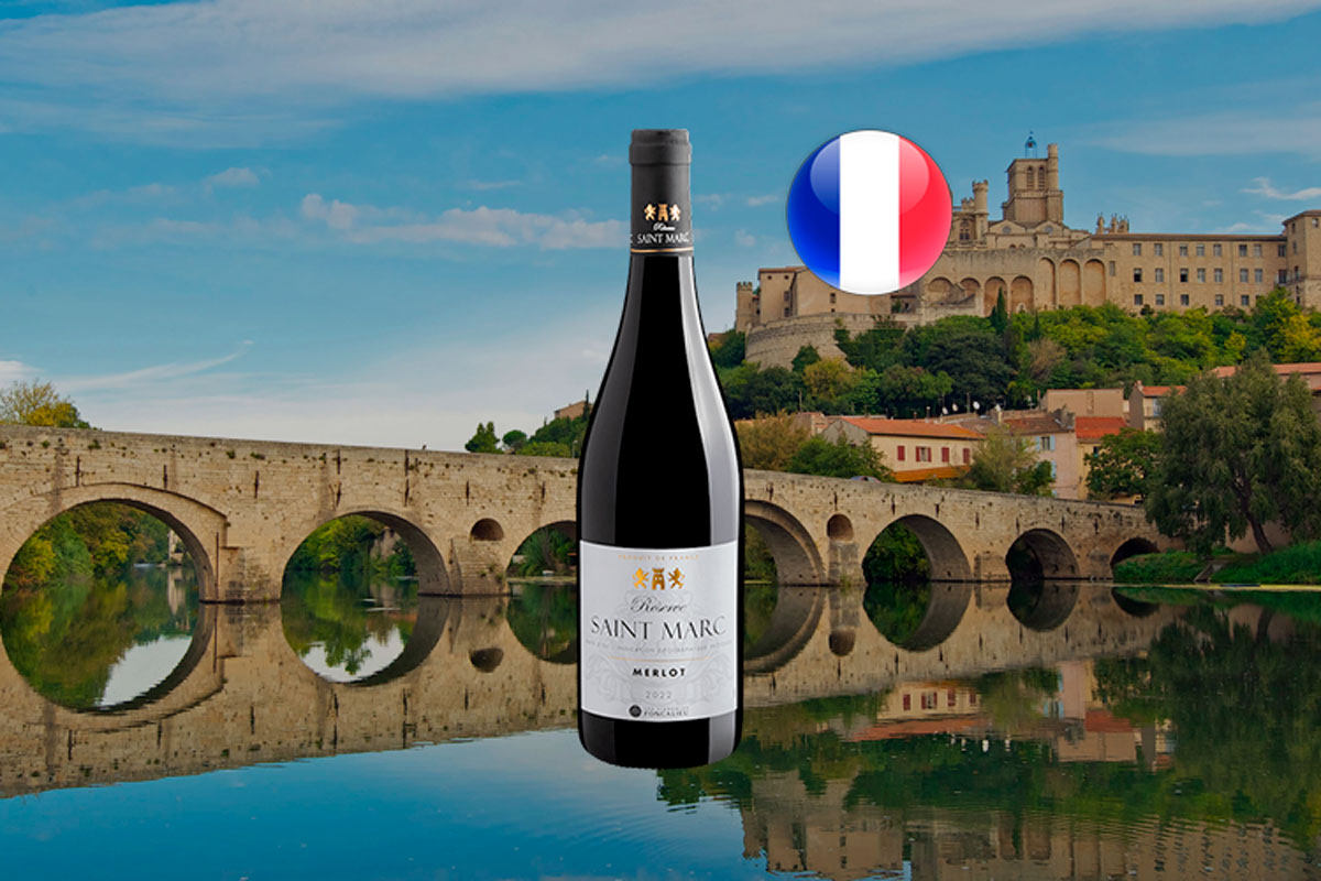 Réserve Saint Marc Merlot Pays d'Oc IGP 2022 - Vinho tinto francês ...
